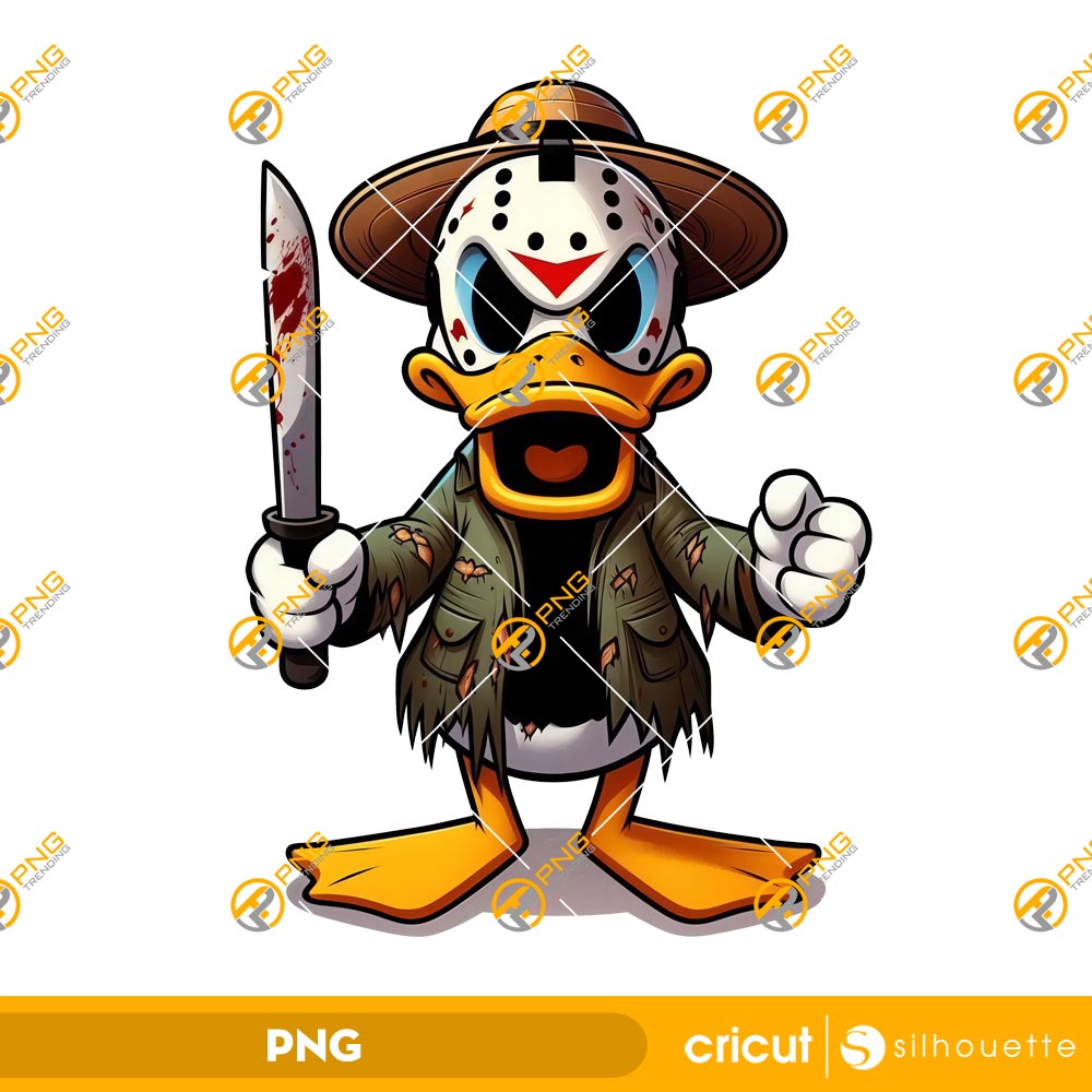 Donald Duck Jason Voorhees PNG, Horror Disney Halloween PNG - PNG Trending